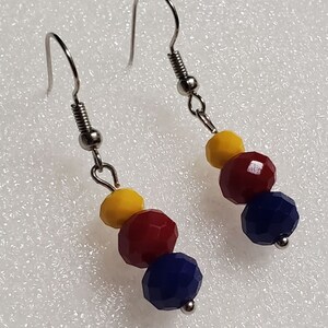 SWA Earrings Southwest Airlines Colors Beads Blue Red Yellow - Etsy