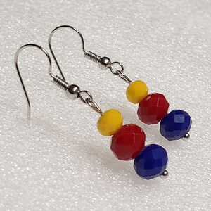 SWA Earrings Southwest Airlines Colors Beads Blue Red Yellow - Etsy
