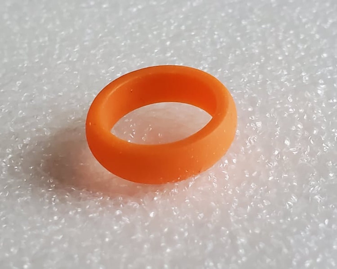 Dark Orange Silicone Wedding Ring Sizes 5, 6, 7, 8 - Etsy