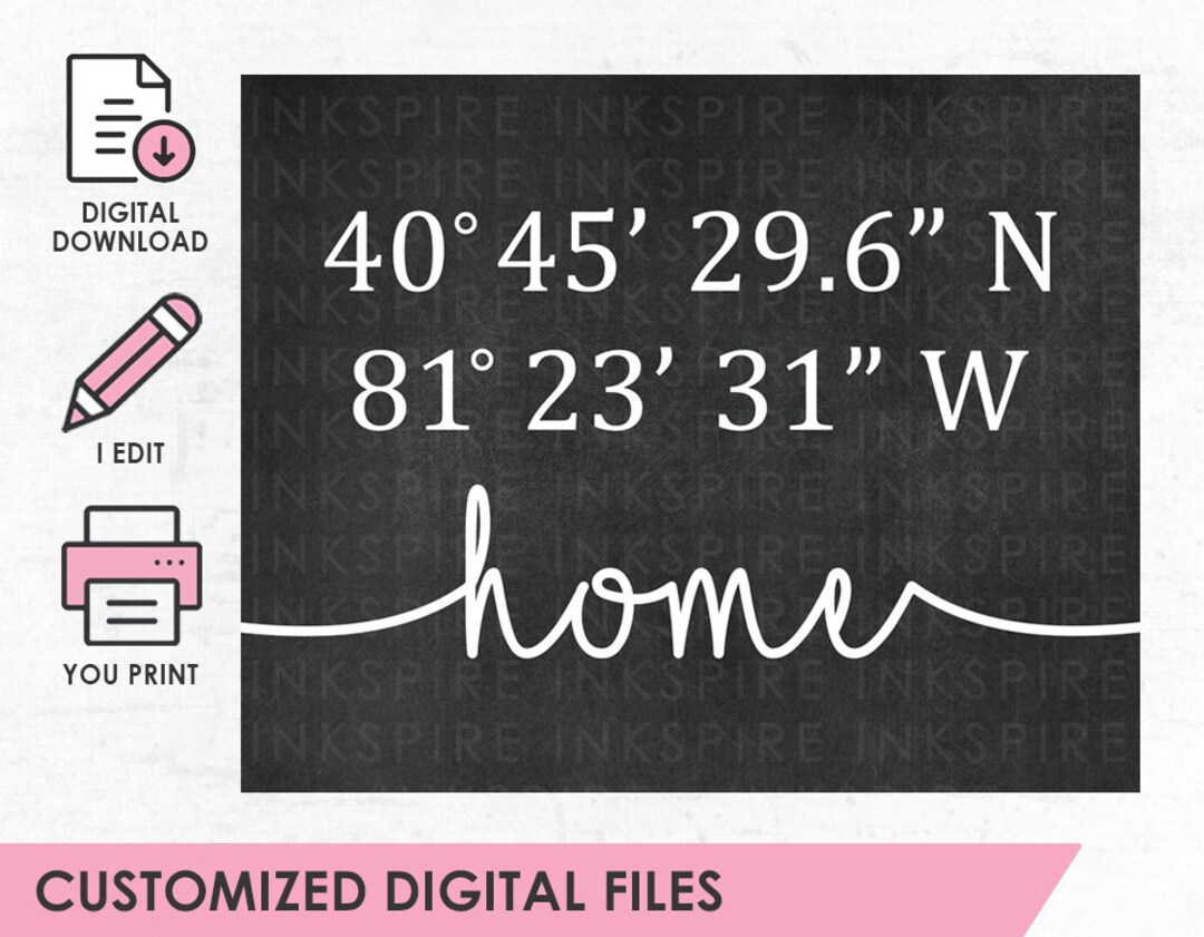 New Home Gift - Printable DIGITAL FILE - Personalized Housewarming ...