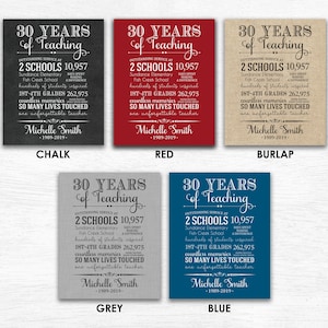 Teacher Retirement Gift - Printable DIGITAL FILE - Personalized Print ...