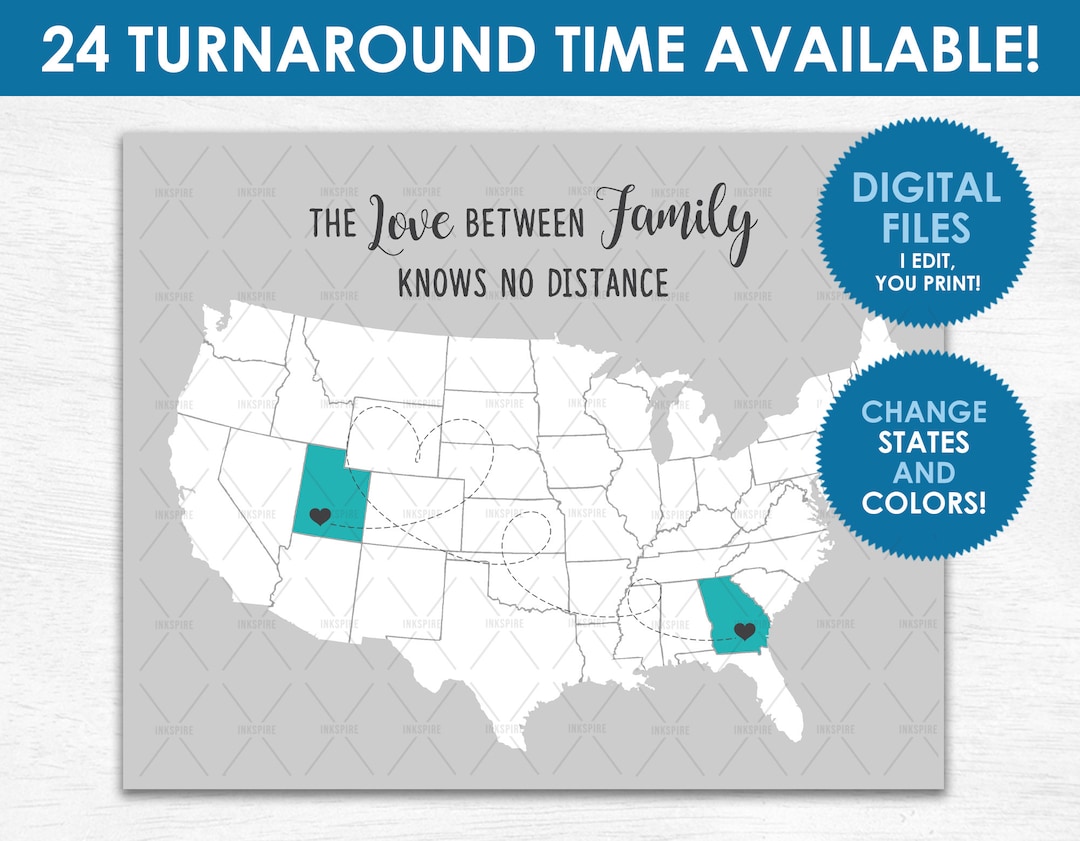 Long Distance Gift - Printable DIGITAL FILE - Personalized Moving Going ...
