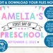 Editable First Day of School Poster - DIGITAL FILE - Printable Pink ...