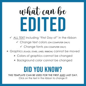 Editable First Day of School Poster - DIGITAL FILE - Printable Rainbow ...
