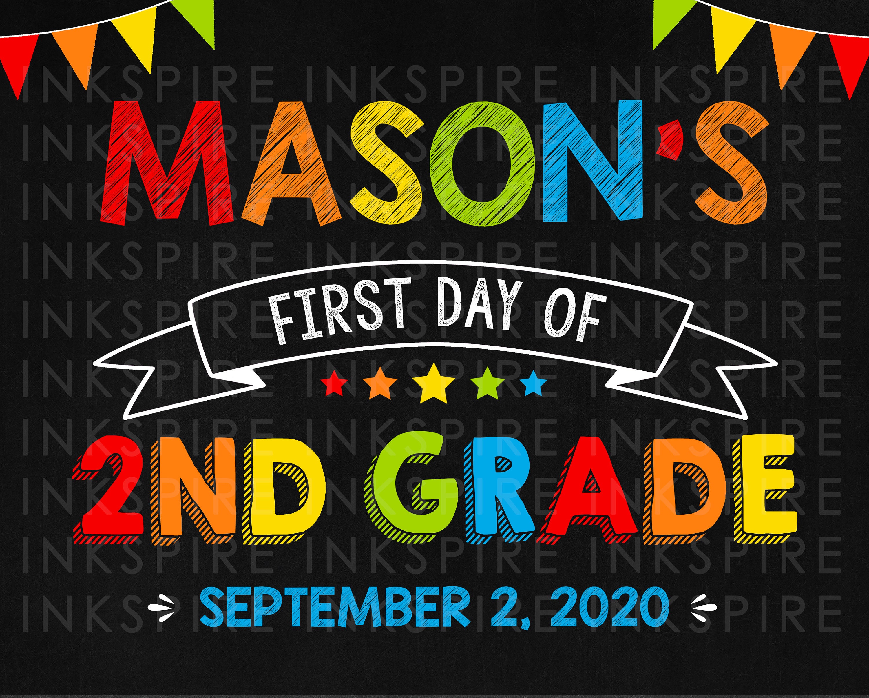 Editable First Day of School Poster DIGITAL FILE Printable | Etsy