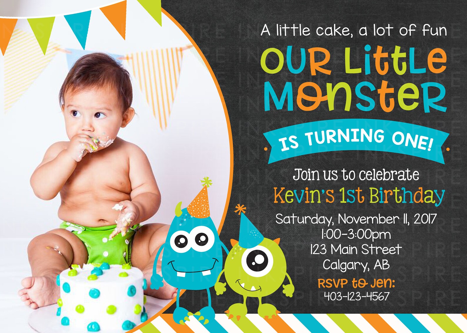 Monster Birthday Invitation, Monster Invitation, Monster Birthday Party ...