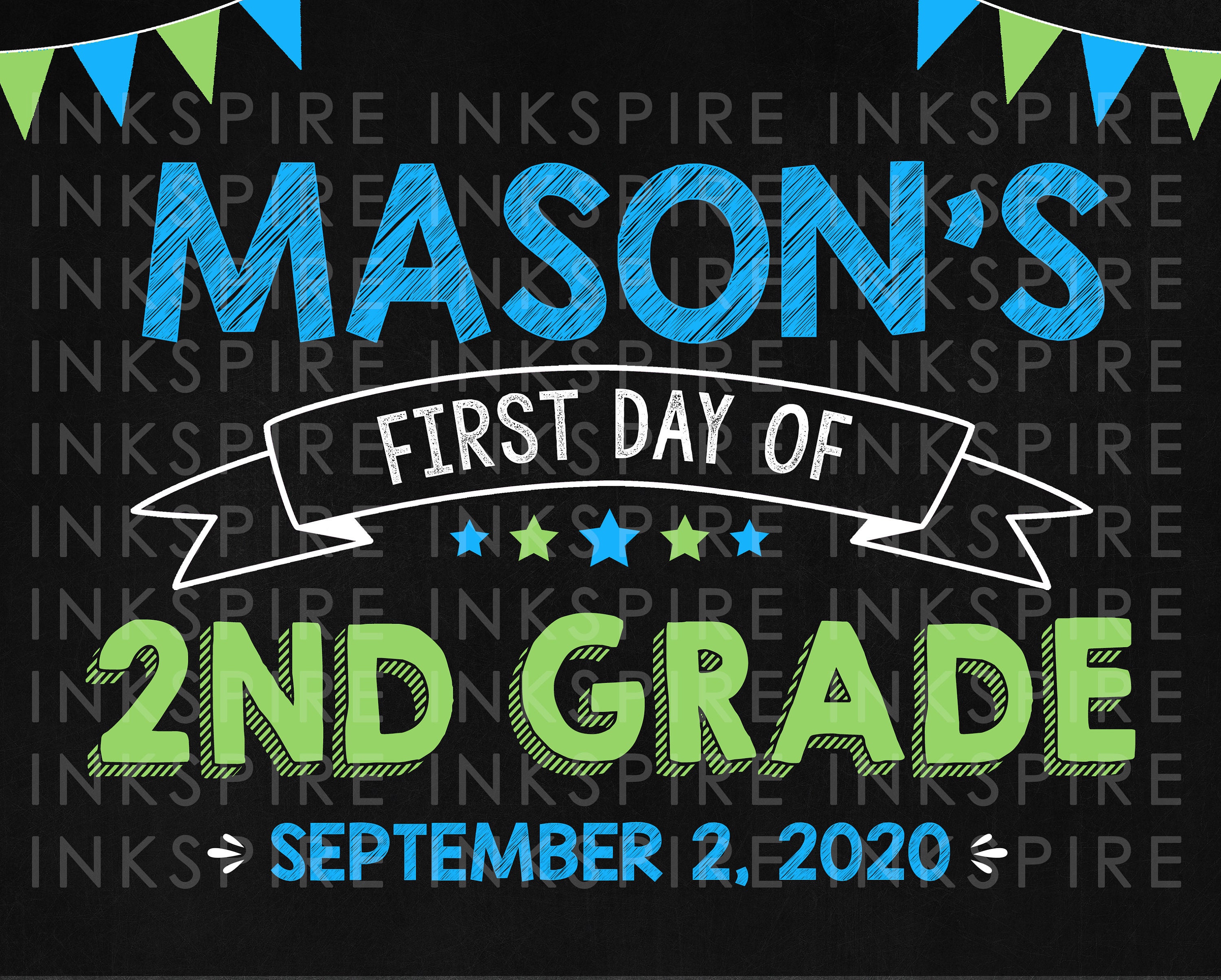 Editable Reusable First Day of School Poster DIGITAL FILE - Etsy