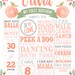 Peach Birthday Chalkboard Printable DIGITAL FILE Sweet as a Peach First ...