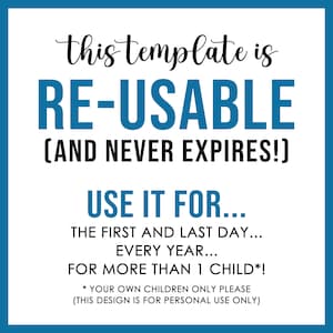 Editable First Day of School Poster - DIGITAL FILE - Printable Orange ...