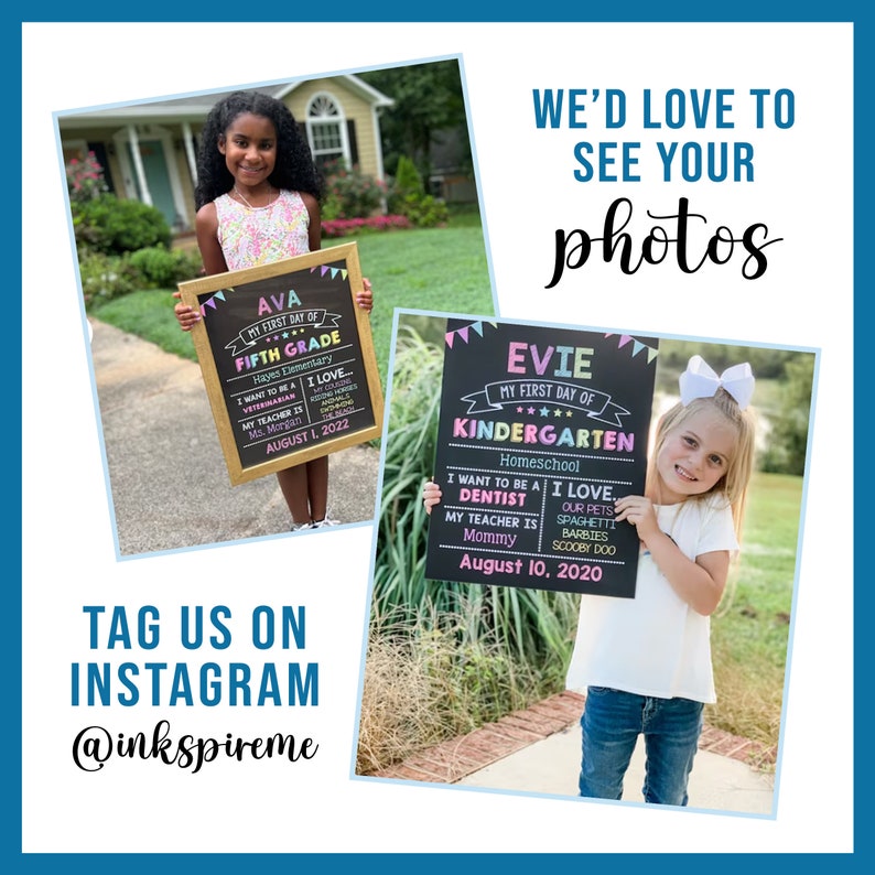 Editable First Day of School Poster - DIGITAL FILE - Printable Rainbow ...