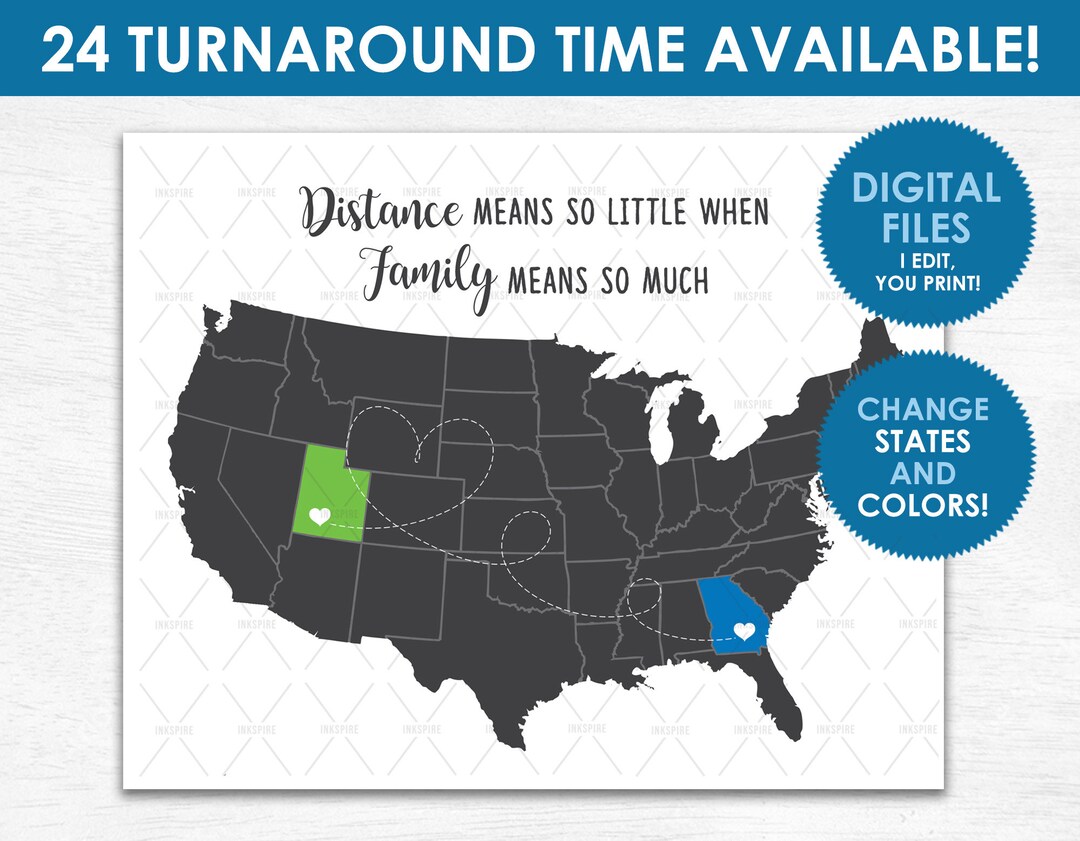 Long Distance Gift Printable DIGITAL FILE Personalized Moving Going ...