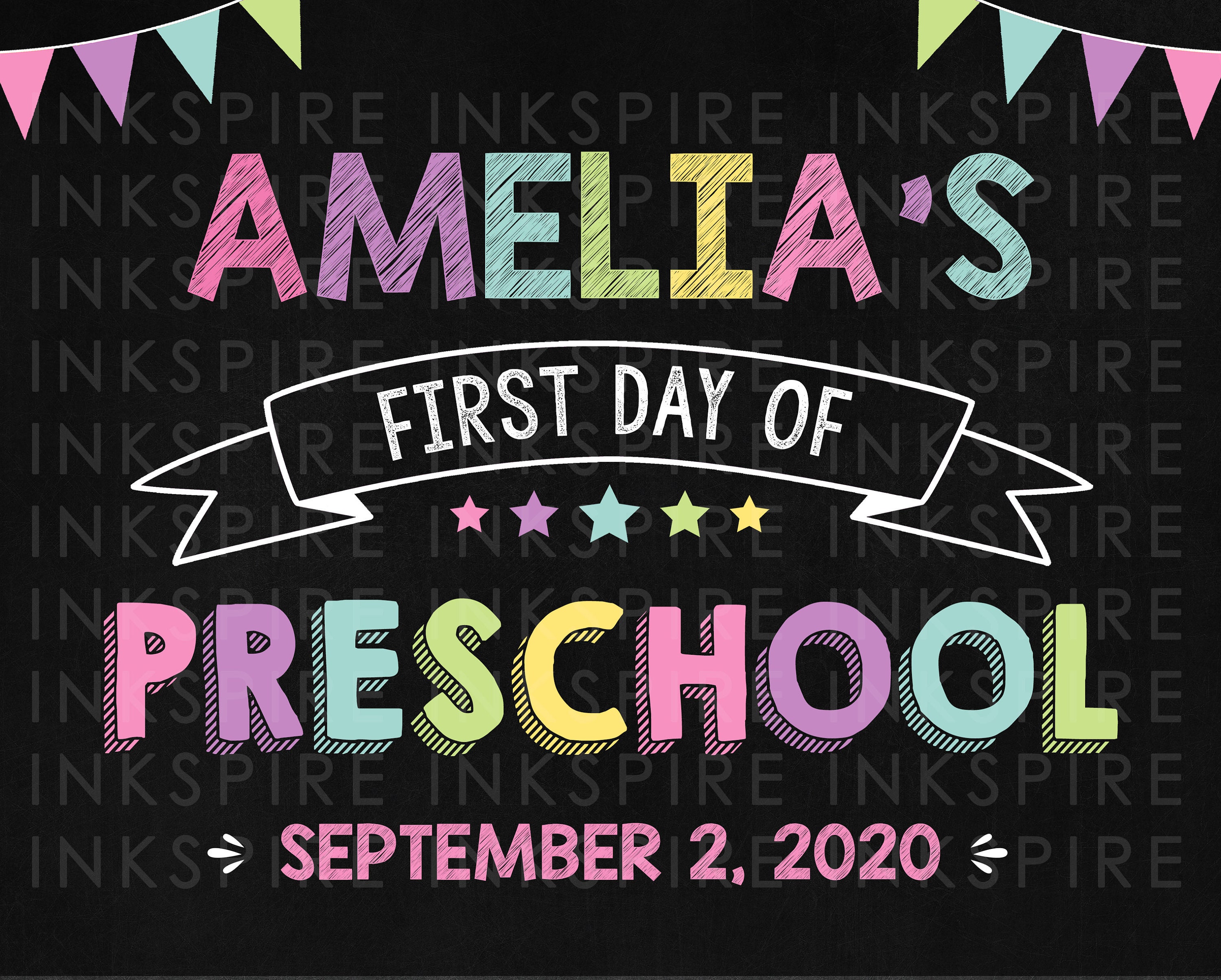 Editable First Day of School Poster DIGITAL FILE Printable - Etsy Australia
