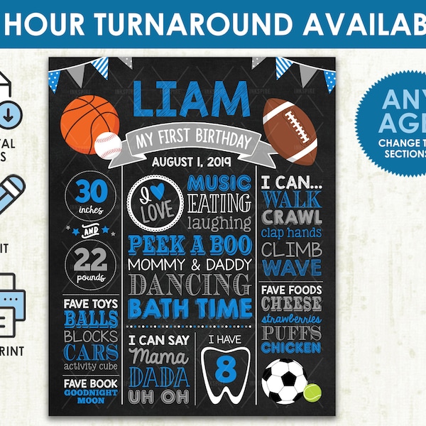 Sports Chalkboard - Etsy