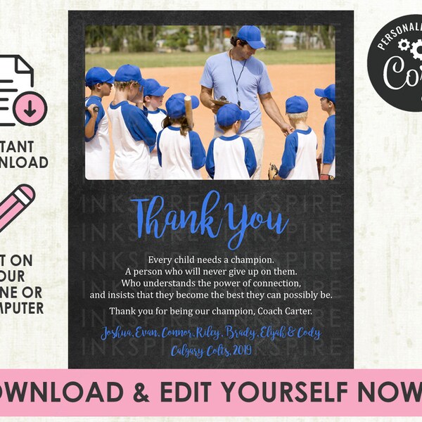 Coach Thank You - Etsy