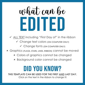 Editable First Day of School Poster - DIGITAL FILE - Printable Pink ...