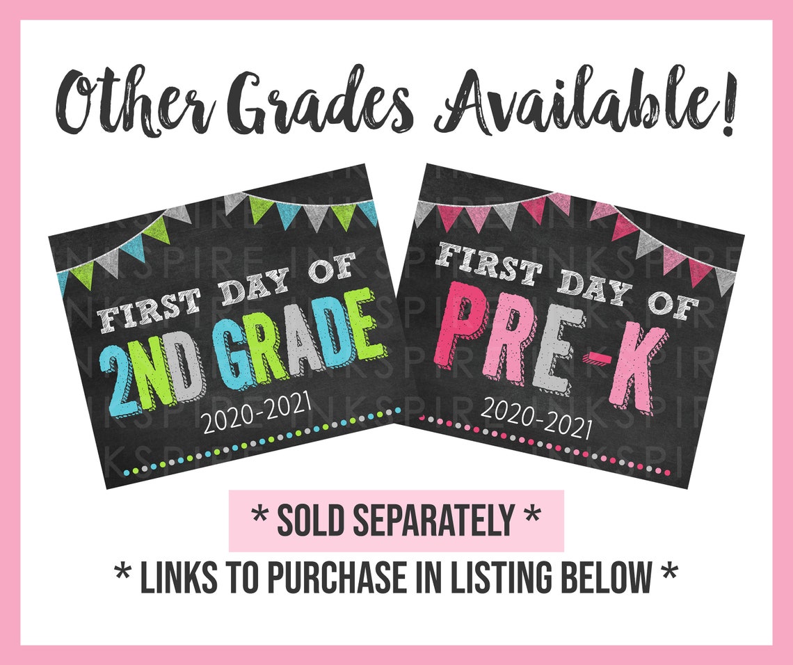 Printable First and Last Day of 8th Grade Signs INSTANT - Etsy