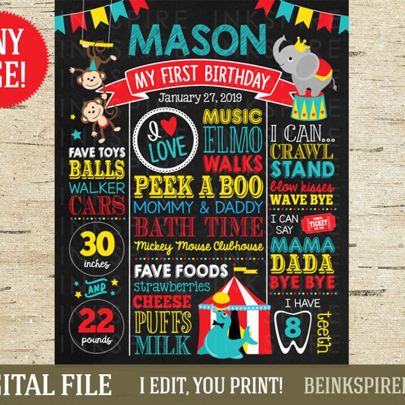 Circus Birthday - Etsy
