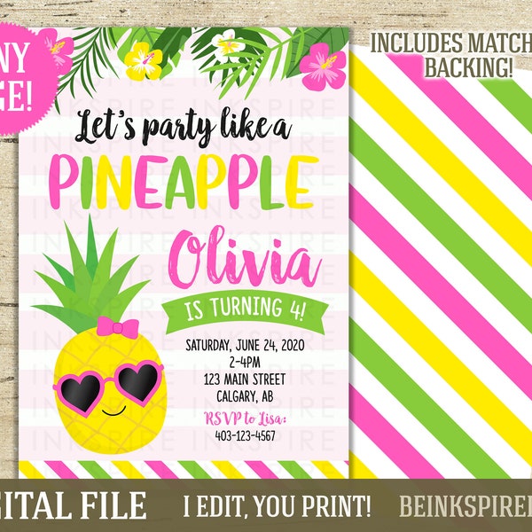 Pineapple Birthday - Etsy