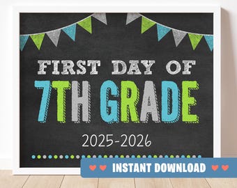 First Day of 7th Grade BRUH Printable - 1st Day 7th Grade Sign 2025 ...