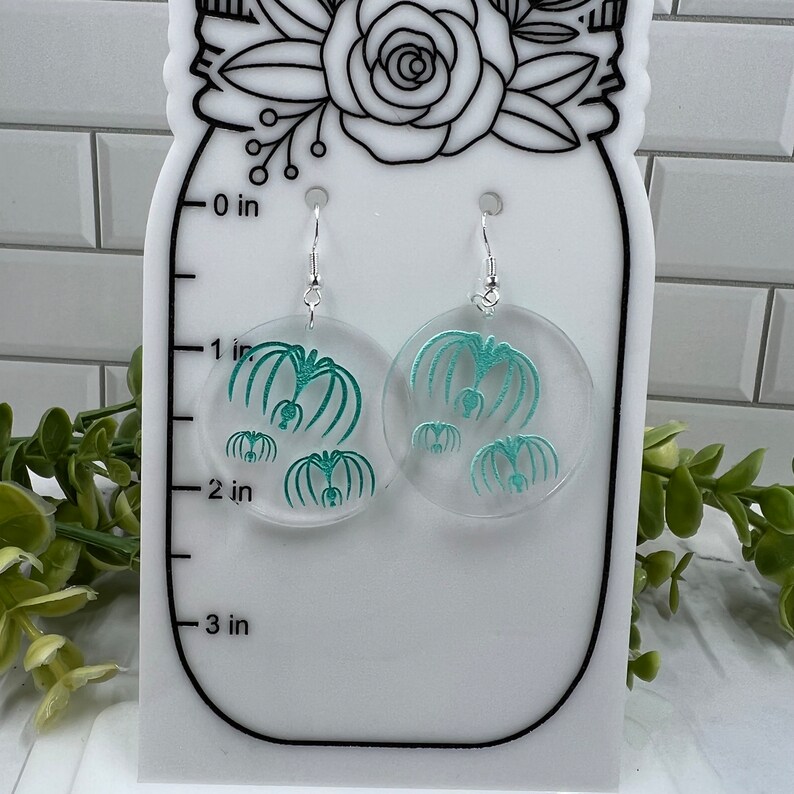 Avatar Pandora Wood Sprites Clear Engraved Acrylic Dangle Earrings - Etsy