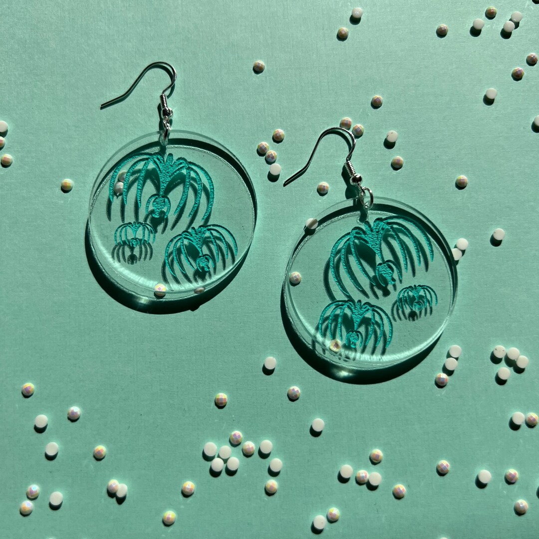 Avatar Pandora Wood Sprites Clear Engraved Acrylic Dangle Earrings ...