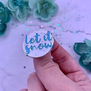 Let It Snow Soft Enamel Pin - Etsy