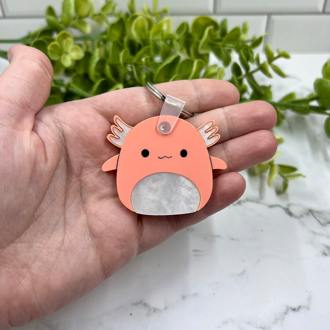 Axolotl Squishmallow Layered Acrylic Keychain - Etsy