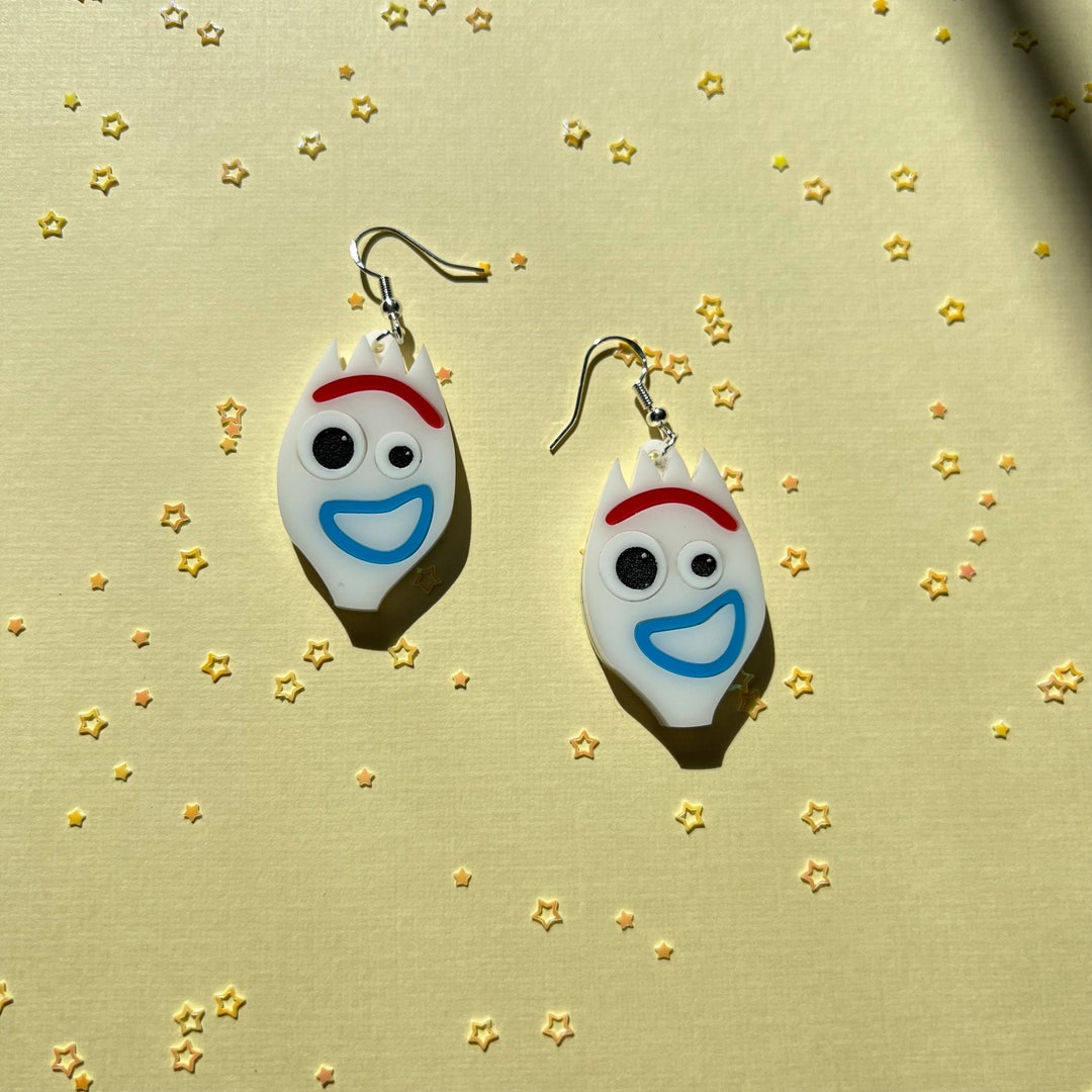 Forky Toy Story Layered Acrylic Dangle Earrings - Etsy