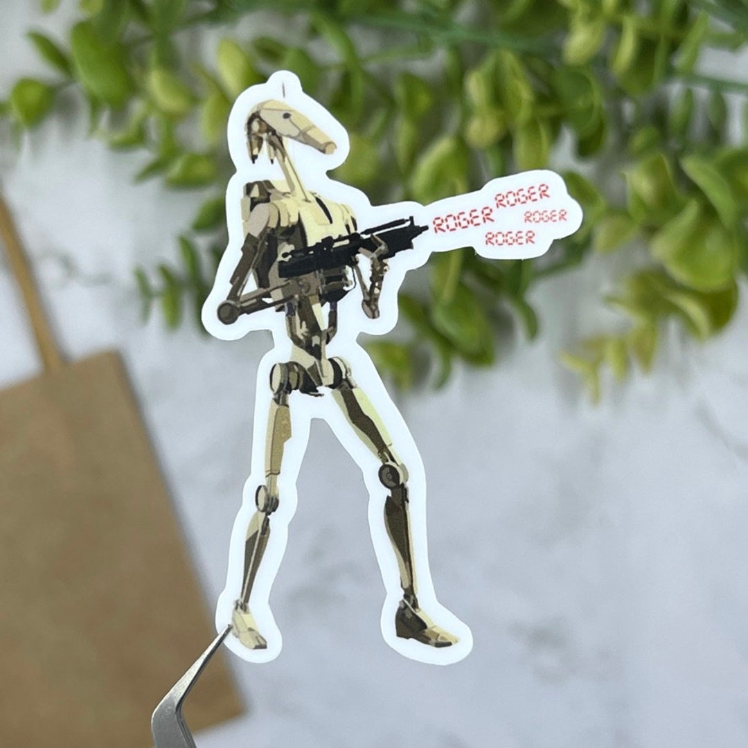 Battle Droid Roger Roger Star Wars Sticker - Etsy