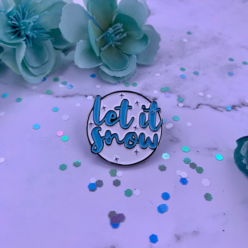 Let It Snow Soft Enamel Pin - Etsy