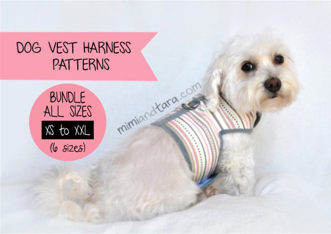 Dog Harness Pattern Bundle All Sizes Vest Harness Sewing | Etsy