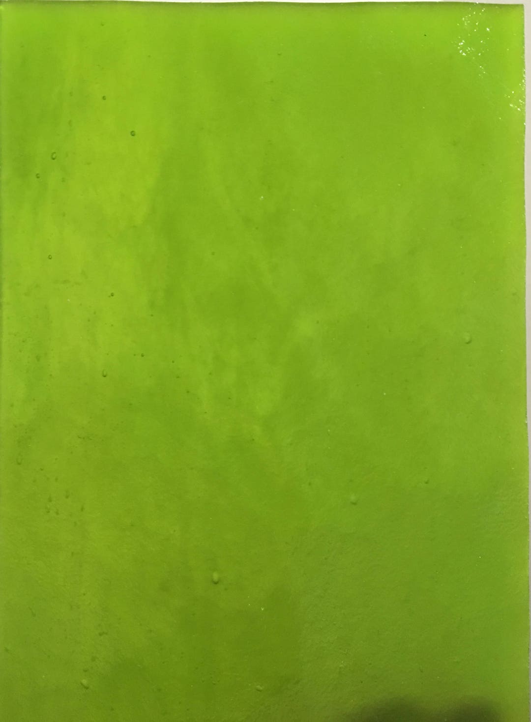 COOL LIME Stipple Electric Green Stained Glass Supply H03 - Etsy