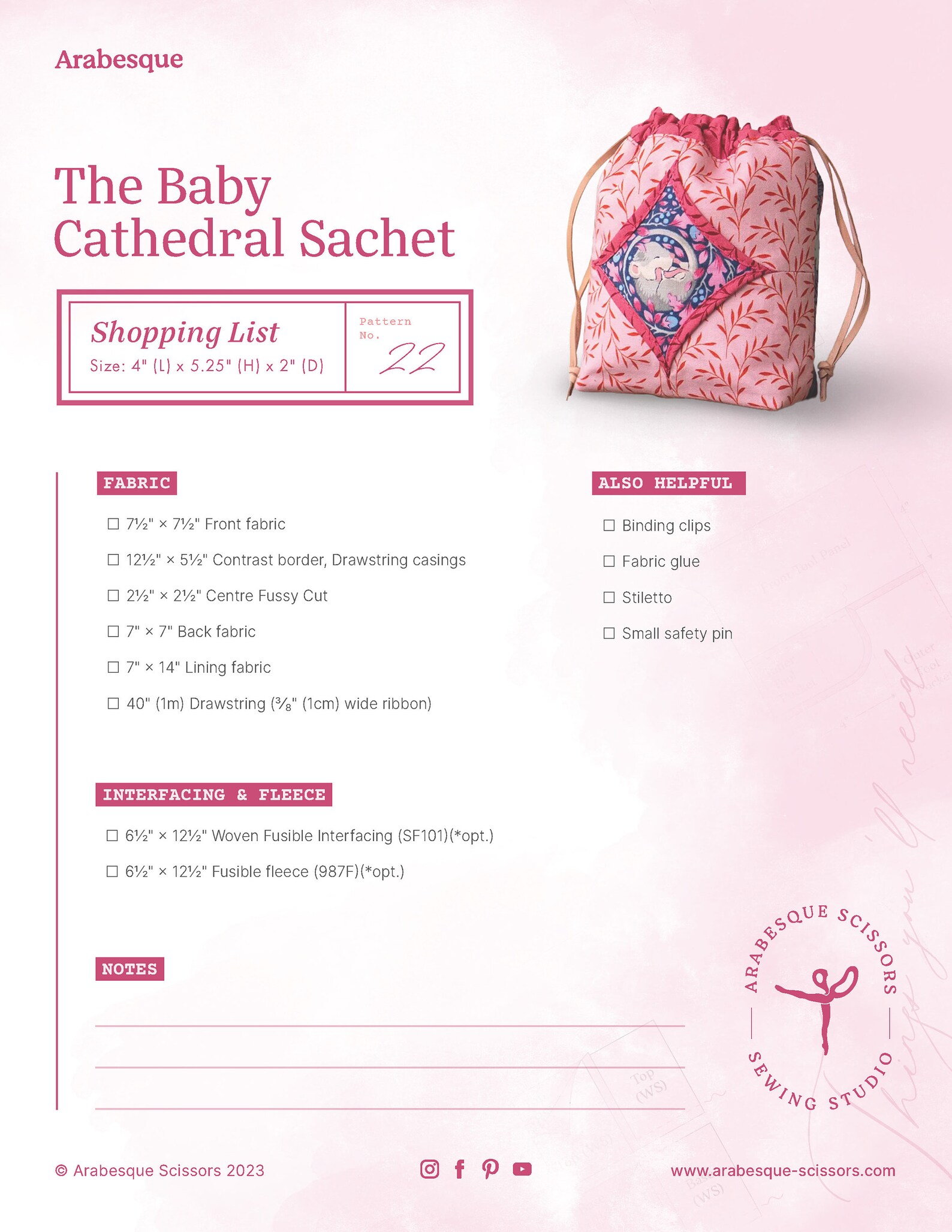 The Baby Cathedral Sachet - PDF Pattern - Etsy