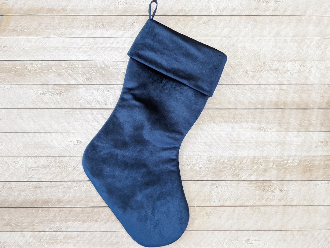 Blue Velvet Christmas Stockings - Etsy