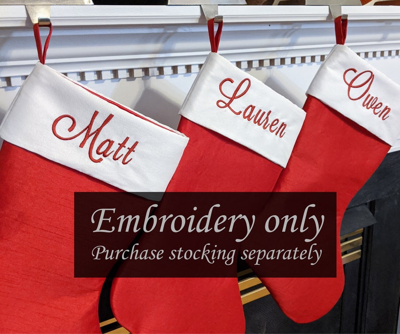 Embroidery add-on Embroidered name choose your font your | Etsy