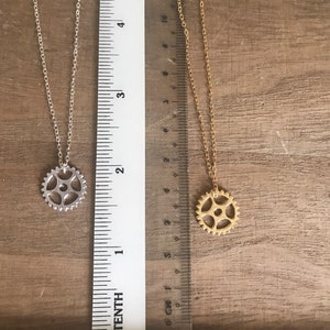 Gear Necklace, Gear Charm Necklace, Gift for Boyfriend, Gift for ...