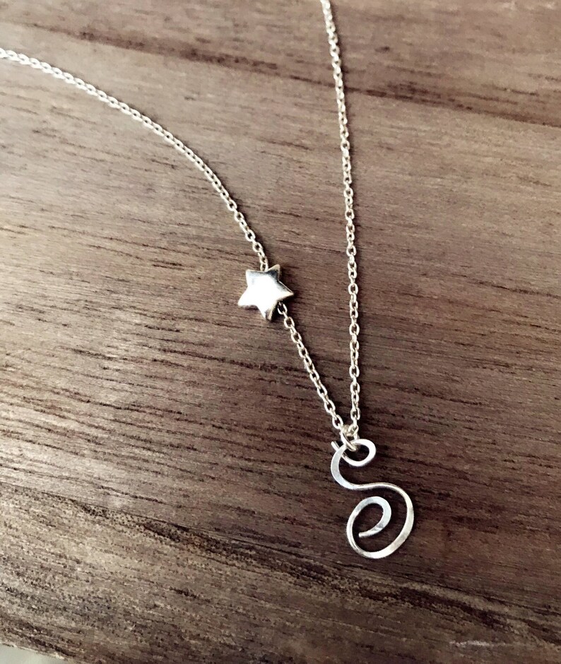 Lower Case Hand Wrapped Initial Pendant Necklace Initial - Etsy