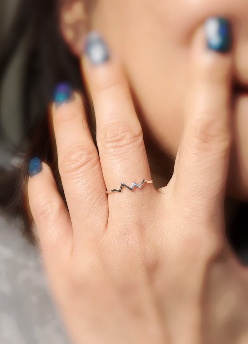 Sterling Silver 1mm Pulse Size 7 Finger Rings Stacking Ring - Etsy