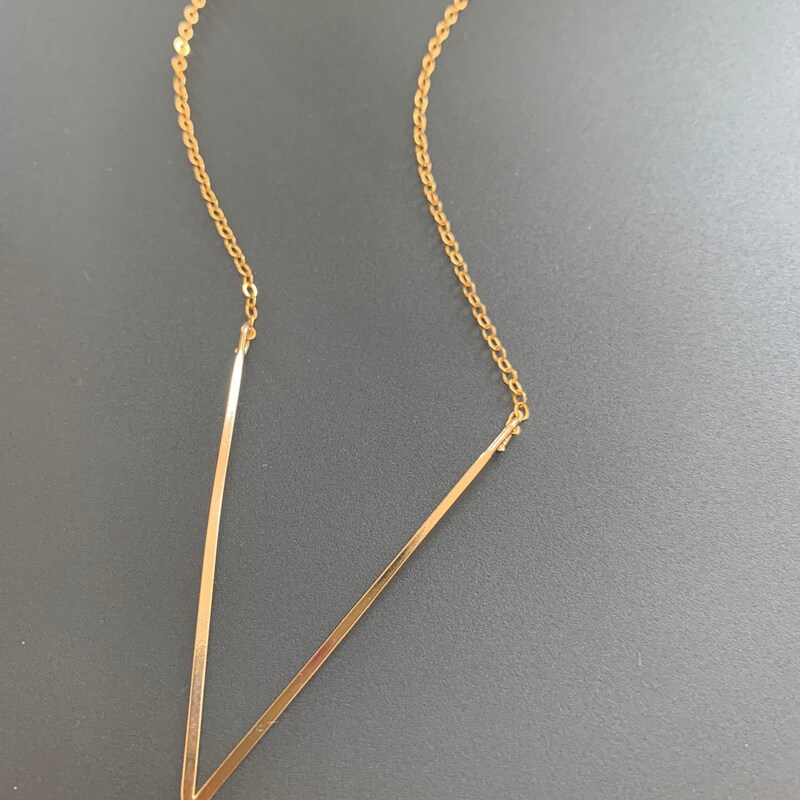 V Necklace - Etsy