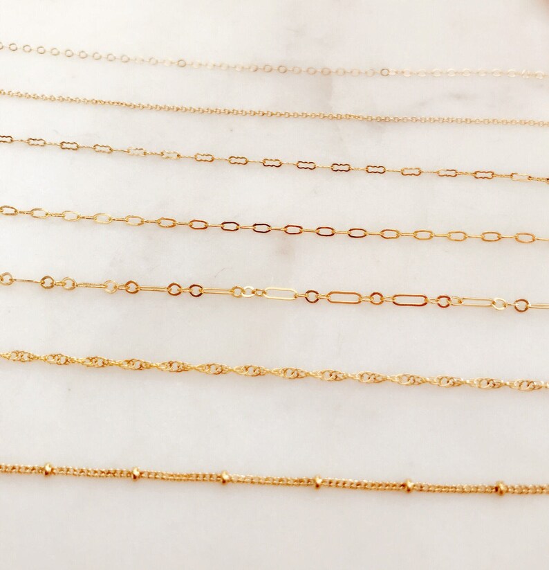 Gold Filled Jewelry Chain, Long and Short Chain Bracelet, Finished ...