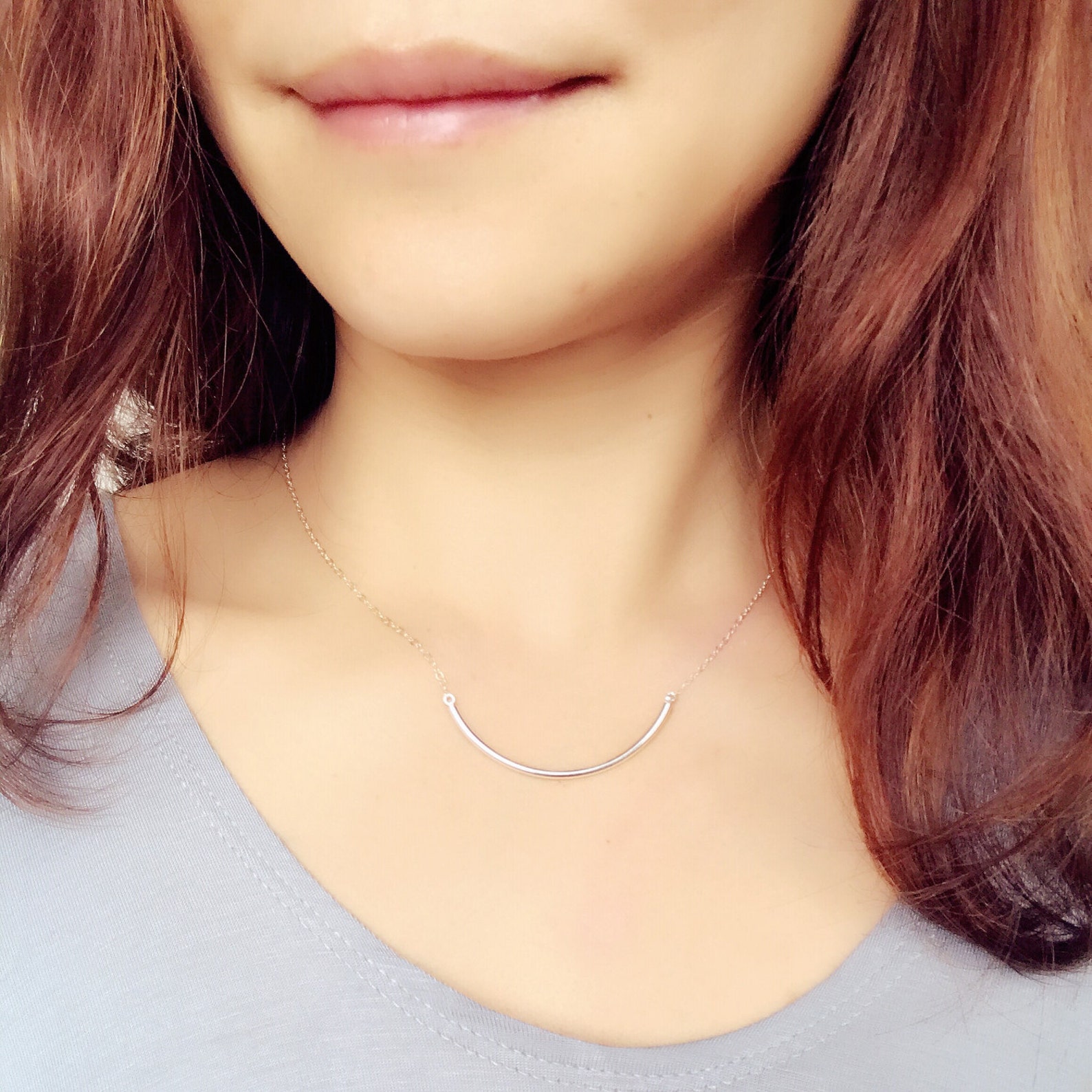 Tube Necklacegold Tube Necklace-silver Tube Necklacelong - Etsy