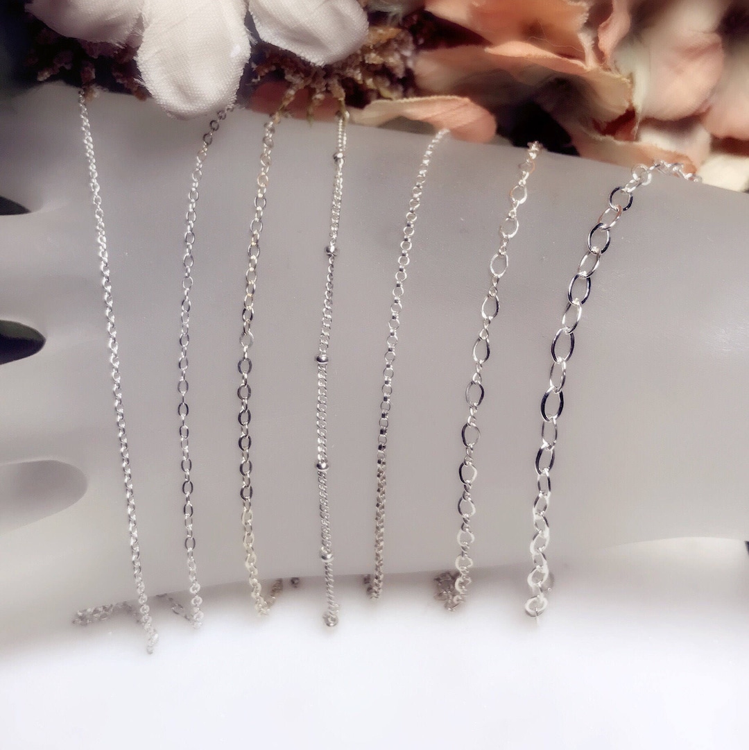 Sterling Silver Chain, Jewelry Chain, Chain Necklace, Finished Chain ...