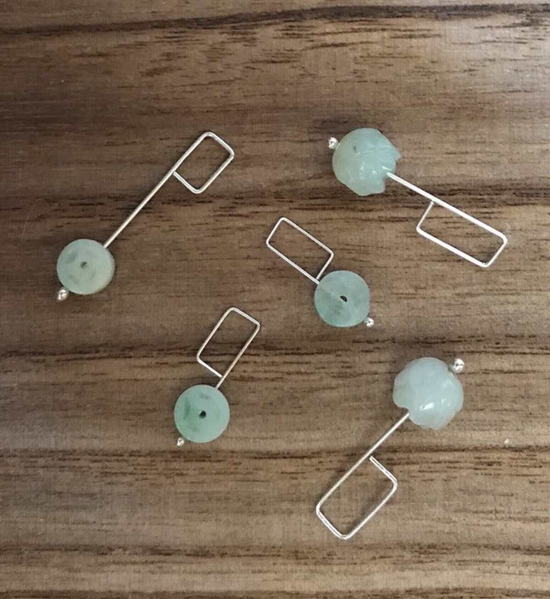 Oriental Chinese Jade Coin Sterling Silver Minimalist Simple - Etsy