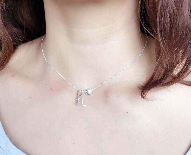 Lower Case Hand Wrapped Initial Pendant Necklace Initial - Etsy