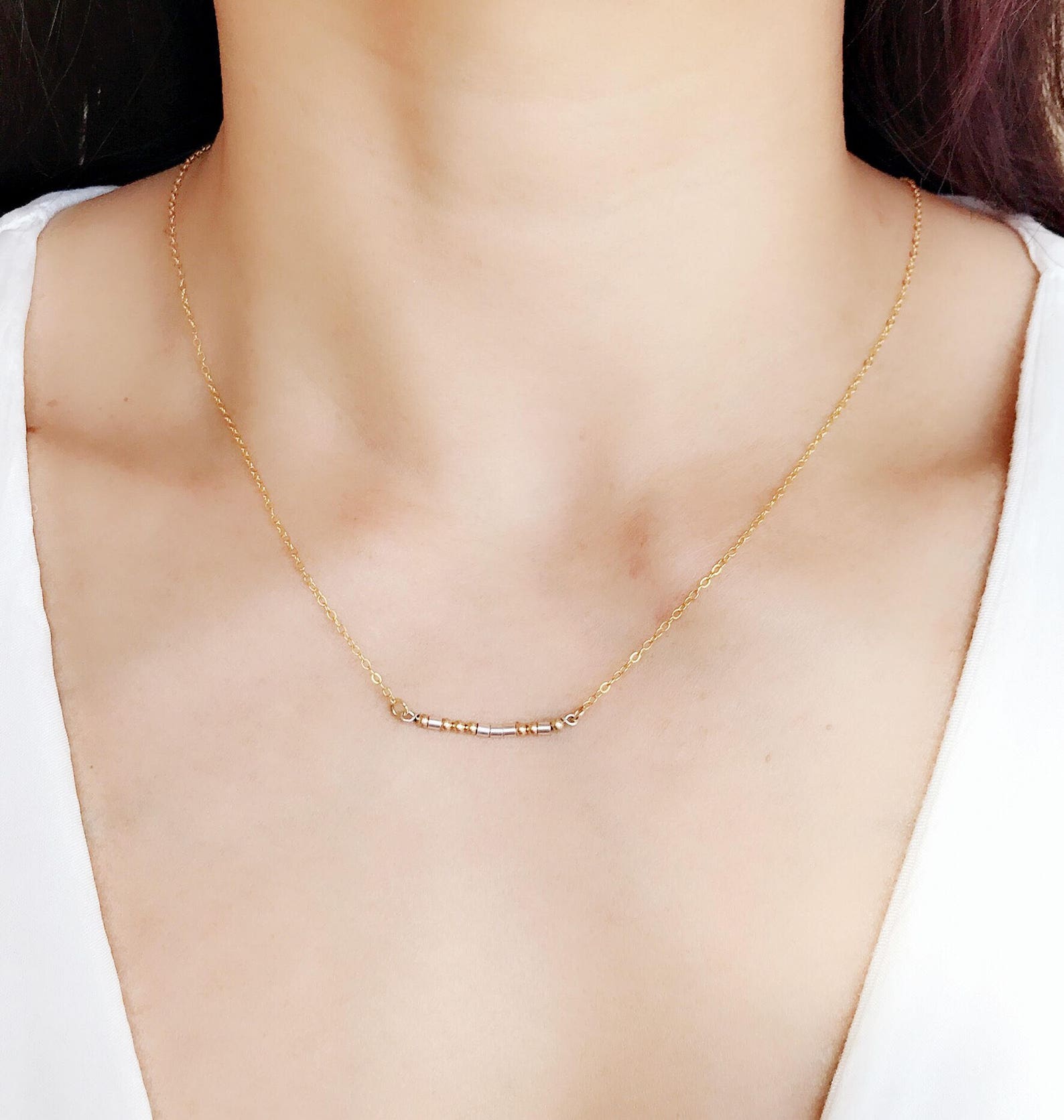 Name Morse Code Love Necklace Morse Code Bracelet - Etsy