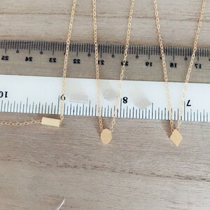 Tiny Gold or Silver Rectangular Prism Necklace, Gold 3D Geometric Shape ...
