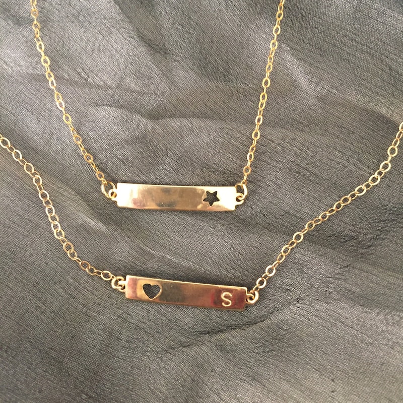 Heart Choke Chain Necklace - Etsy