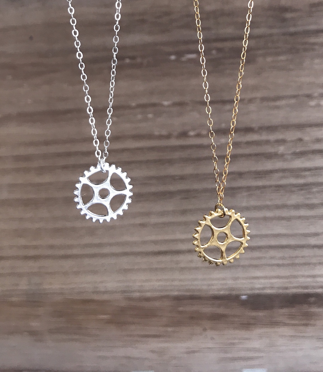 Gear Necklace, Gear Charm Necklace, Gift for Boyfriend, Gift for ...