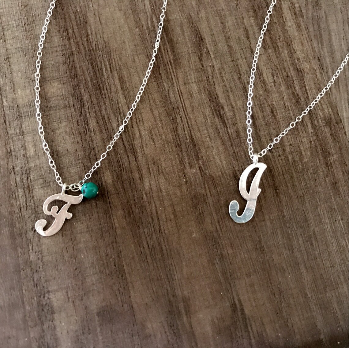 Sterling Silver Letter I Necklace, Silver Initial Necklace, Sterling ...