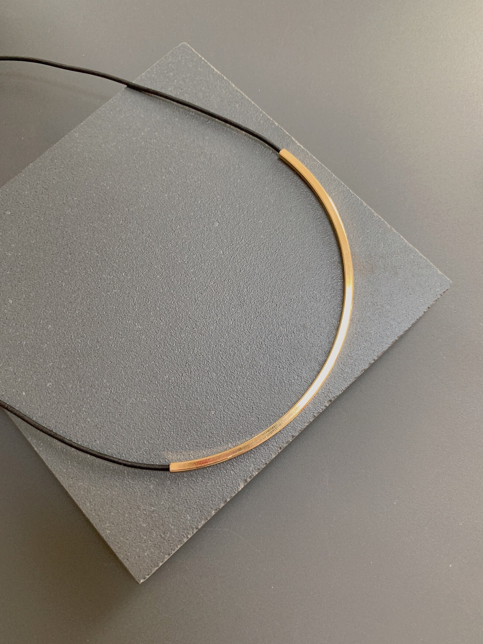 Glossy Gold Plated Half Moon Shape Rectangle Tube Pendant With - Etsy